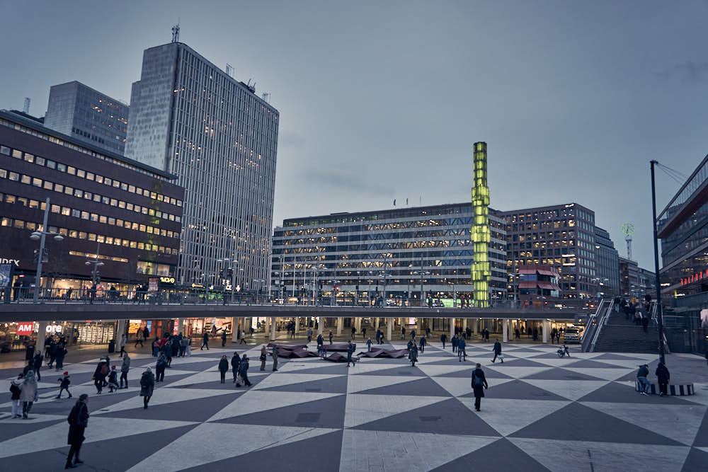 Sergels torg in Stockholm - Berühmter Platz im Zentrum der Stadt